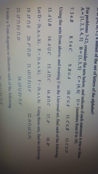 Solved (A, B, a subset of the set of letters of the | Chegg.com