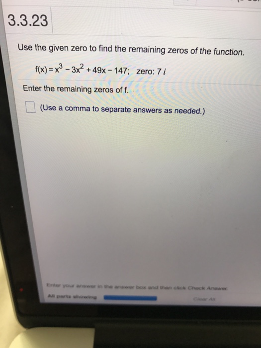 Solved Use the given zero to find the remaining zeros of the | Chegg.com