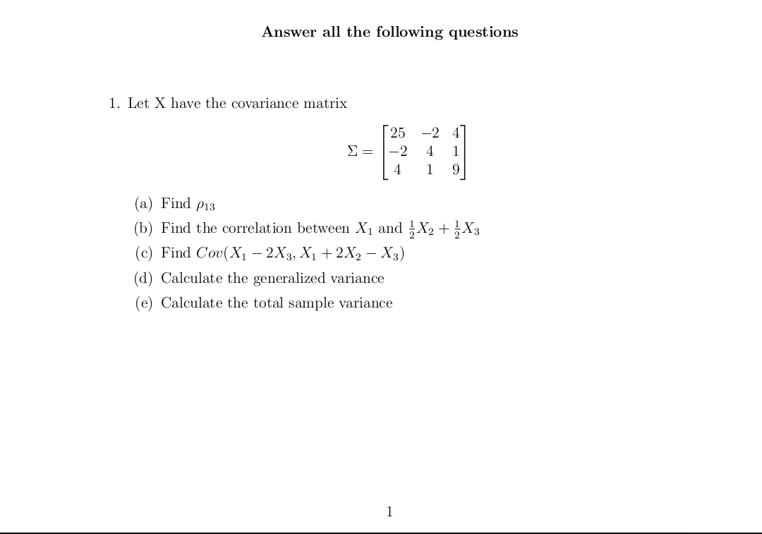 Solved Answer All The Following Questions 1 Let X Have The