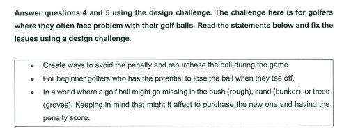 Solved Answer questions 4 and 5 using the design challenge. | Chegg.com