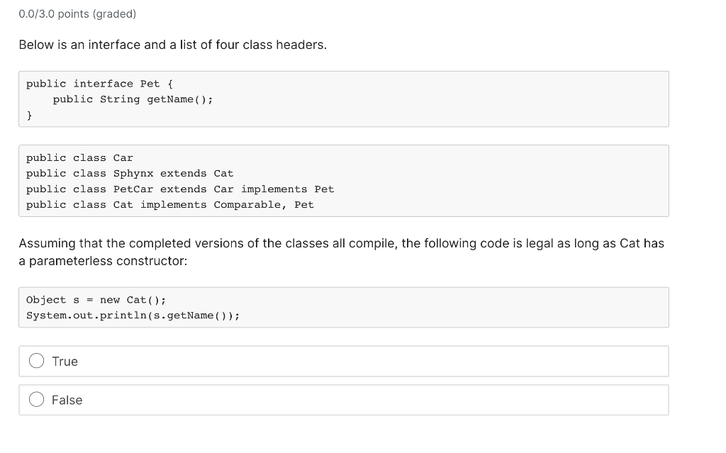 Solved 0.0/3.0 points (graded) Below is an interface and a | Chegg.com