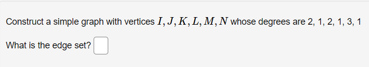 Solved Construct a simple graph with vertices I, J, K, L, M, | Chegg.com