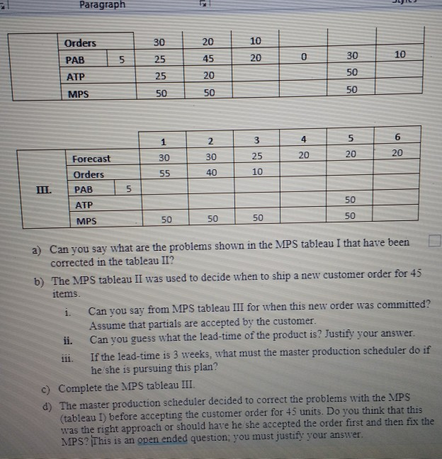 Solved Use the following three MPS's constructed by the | Chegg.com