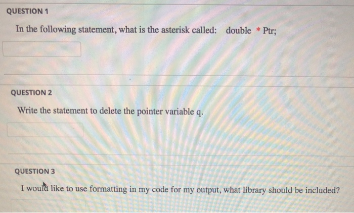 Solved Question 1 In The Following Statement What Is The