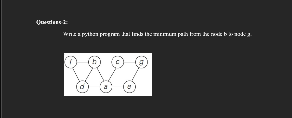 Solved Questions-2: Write a python program that finds the | Chegg.com