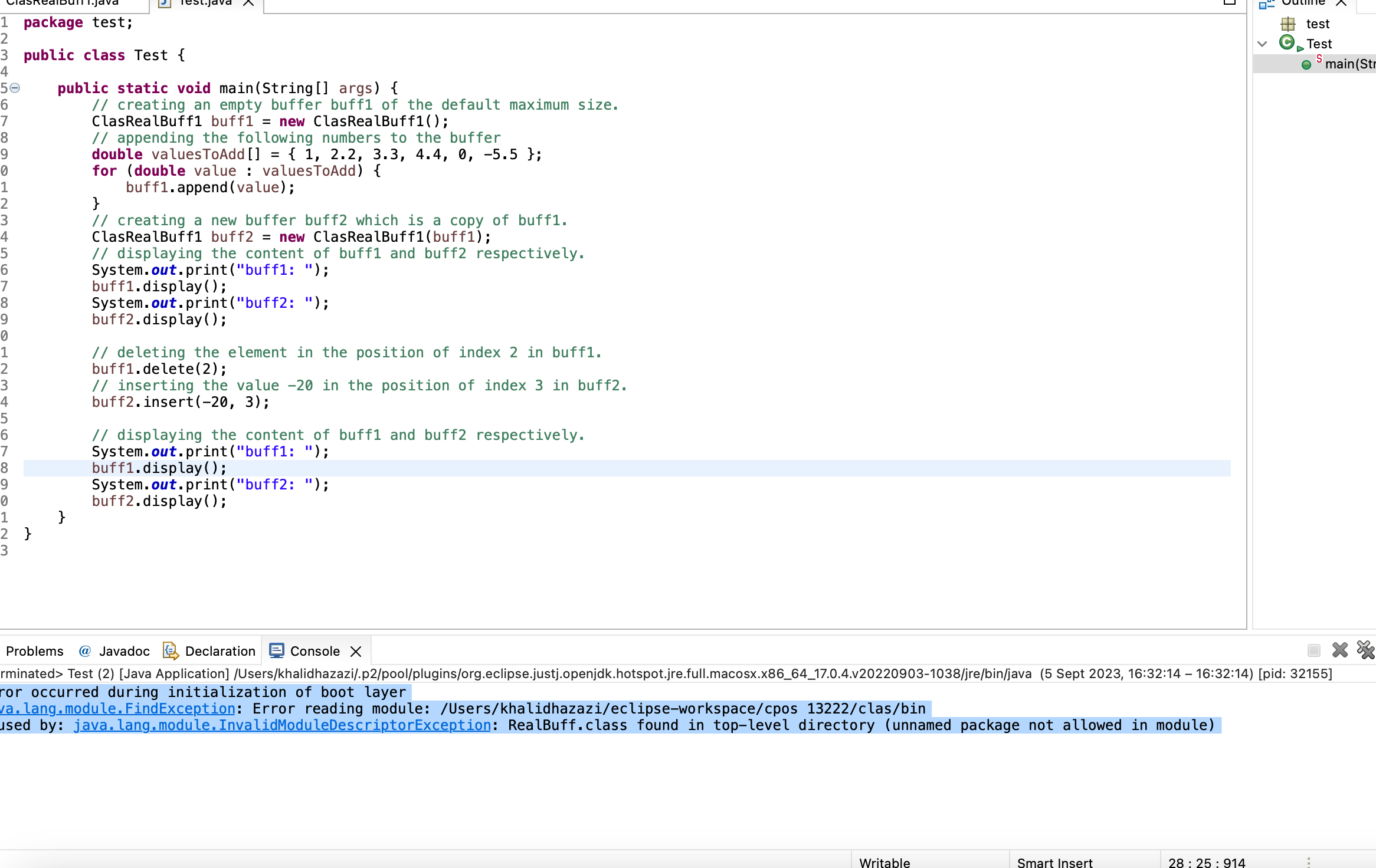 Solved Public Class Test Public Static Void Mainstring 7842