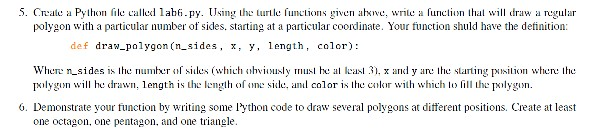 Solved 5. Create a Python lile called lab6.py. Using the | Chegg.com