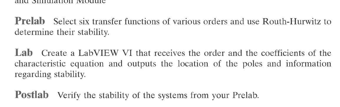 Solved Prelab Select six transfer functions of various | Chegg.com