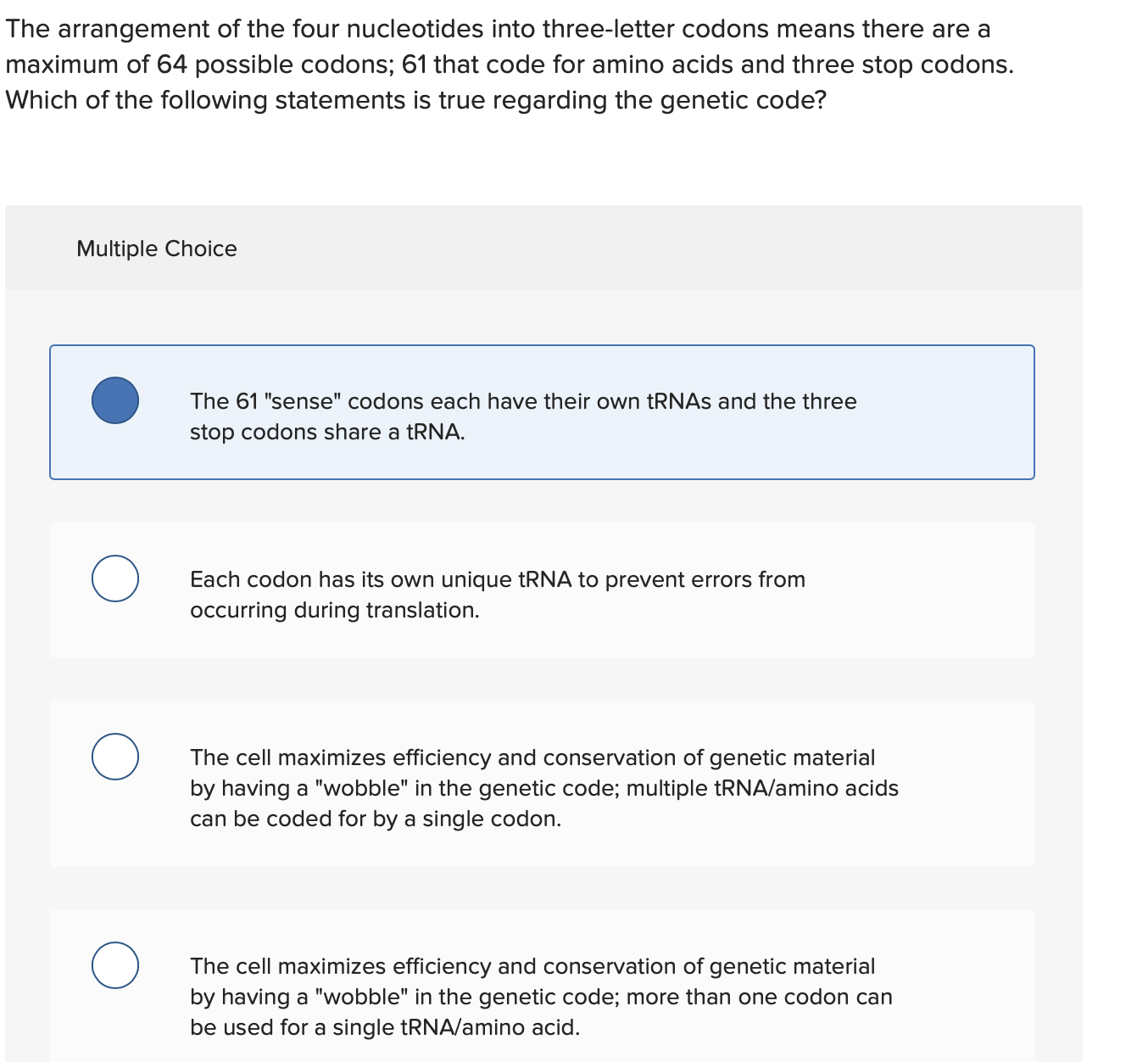Solved The arrangement of the four nucleotides into | Chegg.com