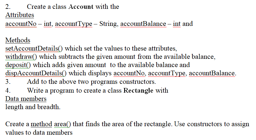 Solved Create a project and all below classes need to be | Chegg.com