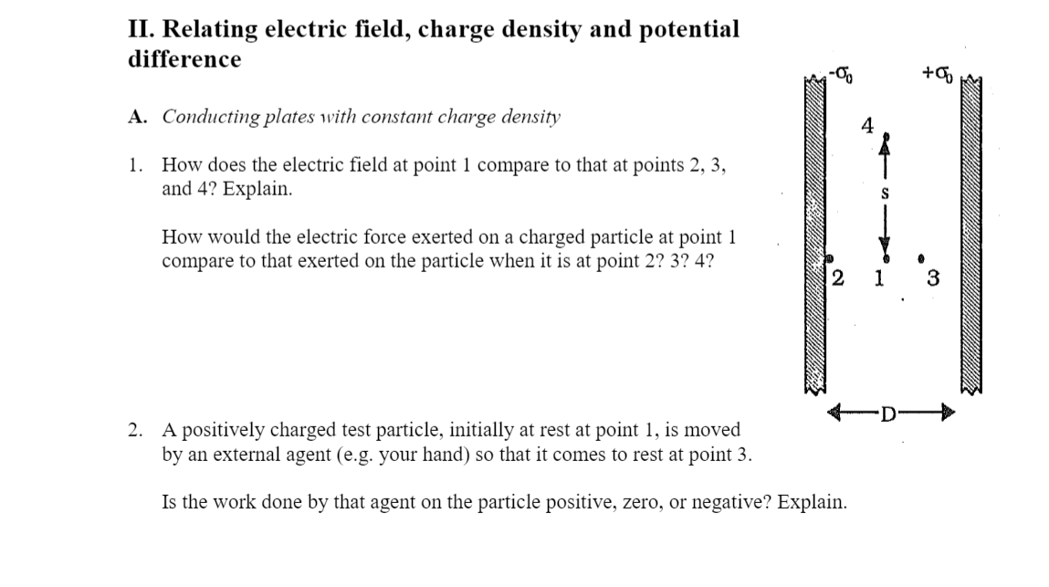 Solved II. Relating electric field, charge density and | Chegg.com