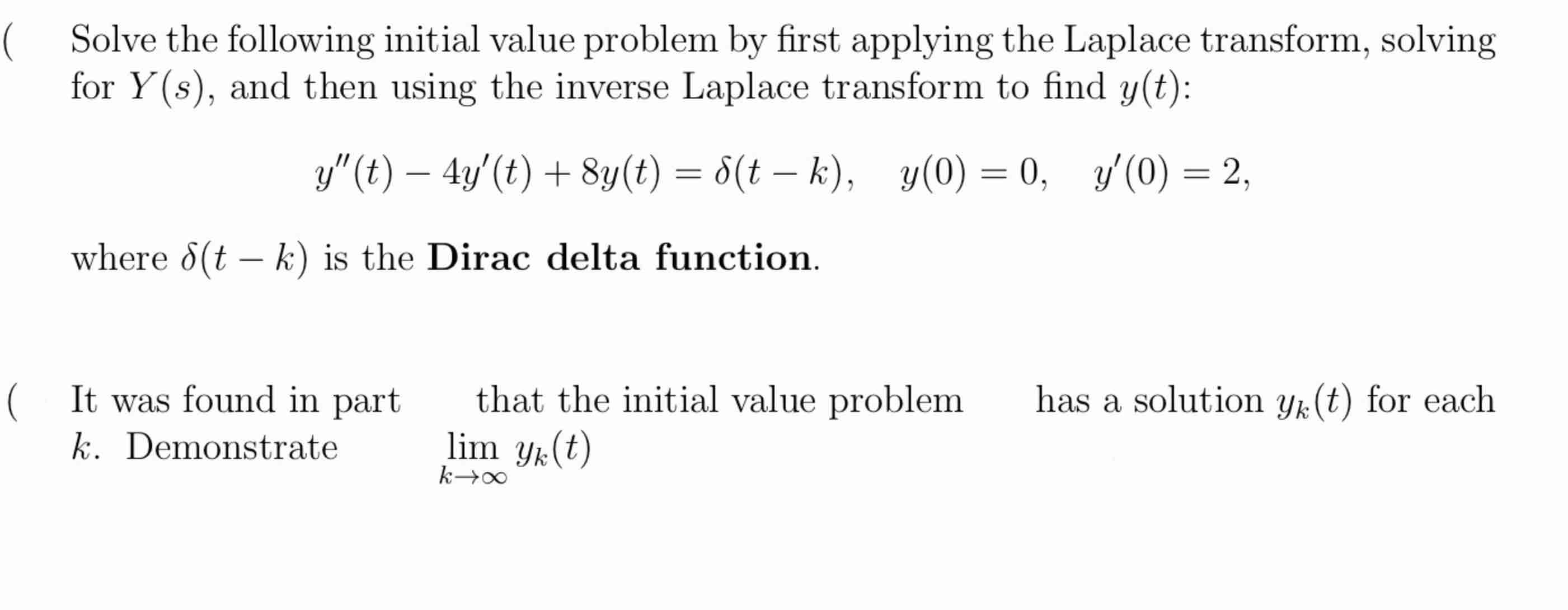 Solved Solve the following initial value problem by ﻿first | Chegg.com