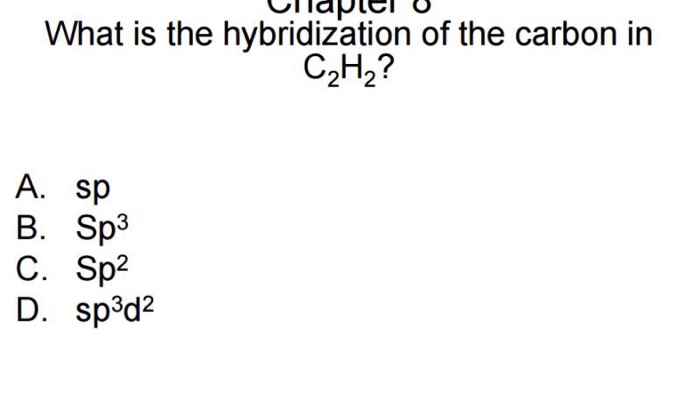 Solved What is the hybridization of the central carbon in | Chegg.com