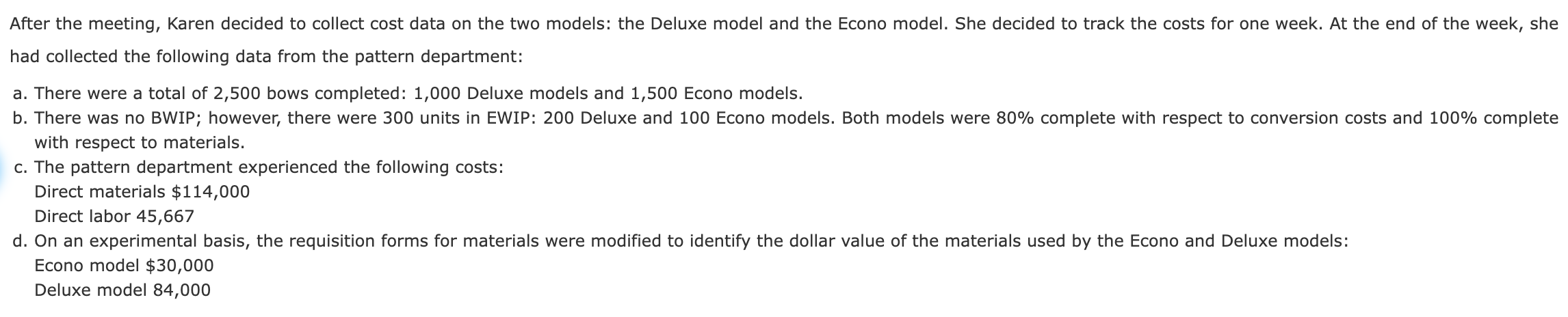 Solved 1. ﻿Compute the unit cost for the handles produced by | Chegg.com