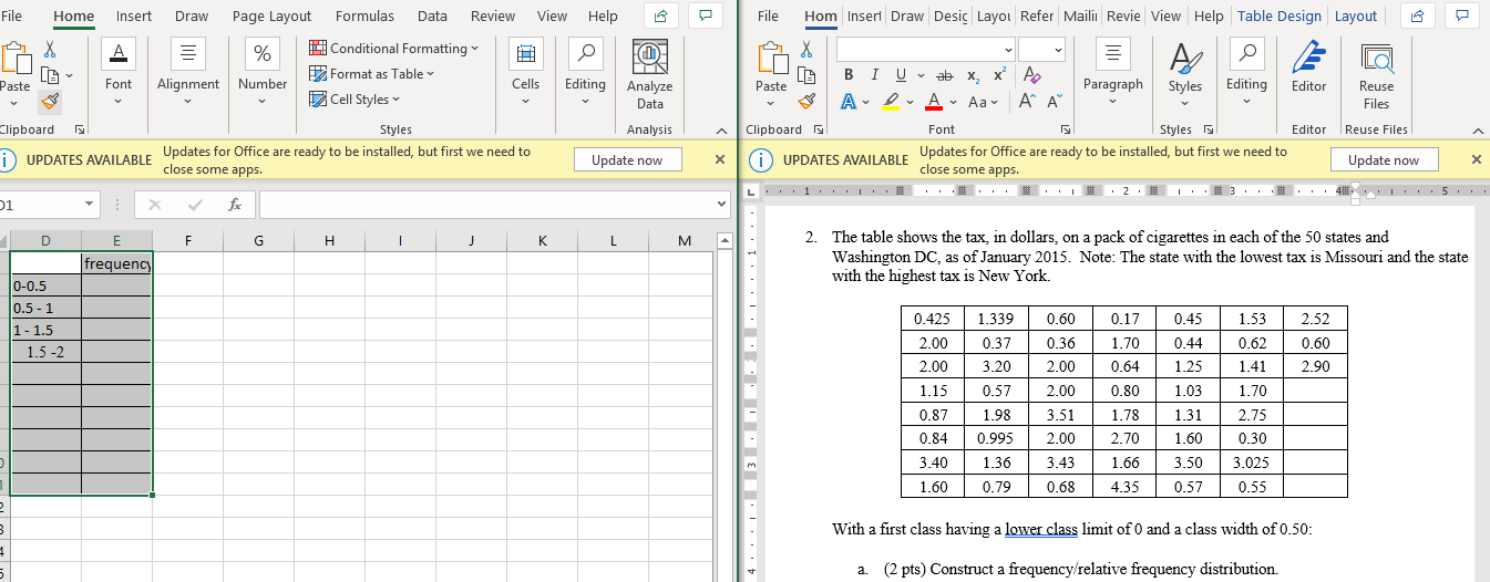 Solved CAUTION: YOU NEED TO CREATE A TABLE ON EXCEL WITH | Chegg.com