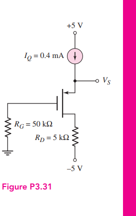 Solved For the circuit in Figure P3.31, the transistor | Chegg.com