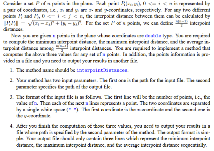 Solved Consider a set P of n points in the plane. Each point | Chegg.com