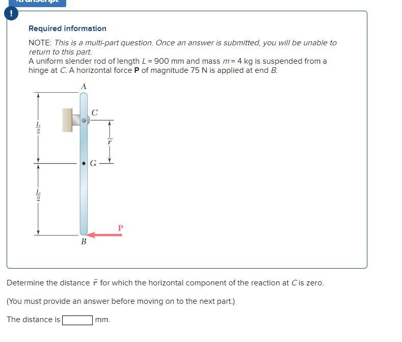 Solved Required information NOTE: This is a multi-part | Chegg.com