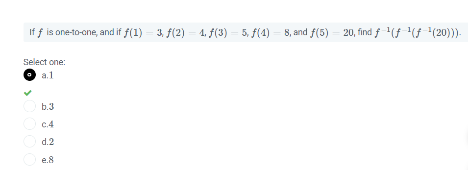 Solved If f is one-to-one, and if | Chegg.com