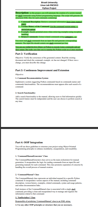 Solved Birzeit University Linux Lab ENCS313Python | Chegg.com