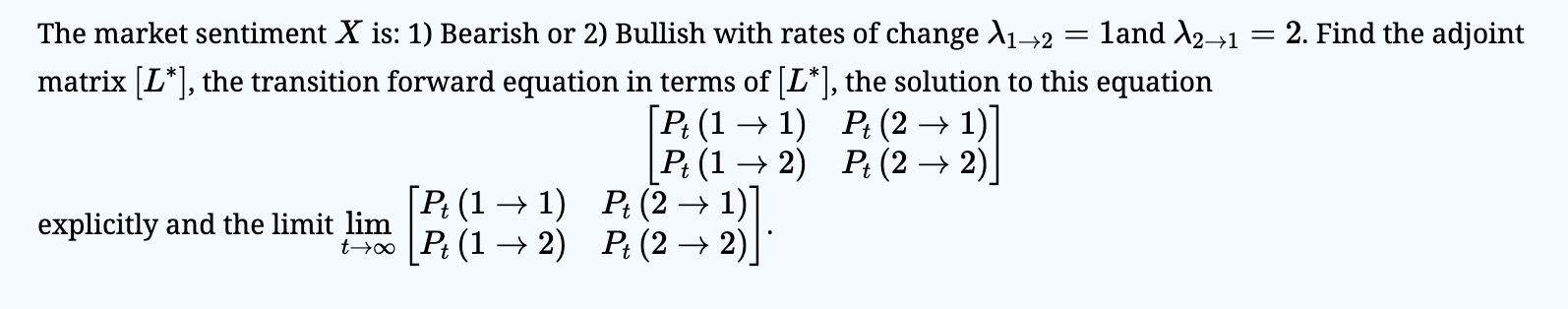 Solved The market sentiment x ﻿is: 1) ﻿Bearish or 2) | Chegg.com
