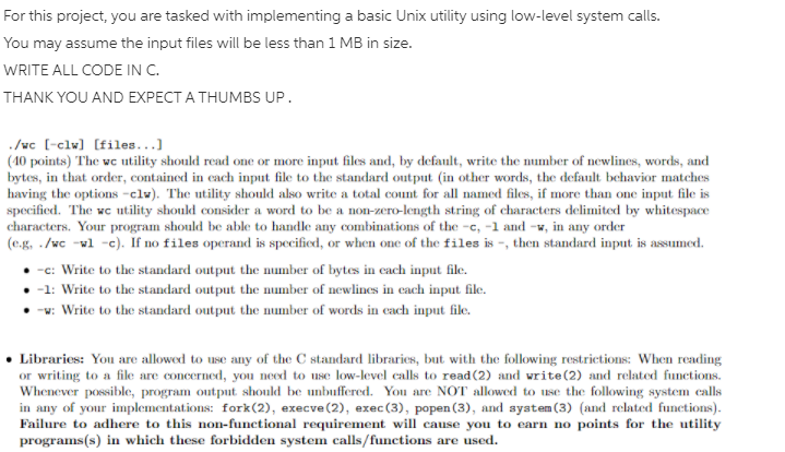 For this project, you are tasked with implementing a | Chegg.com