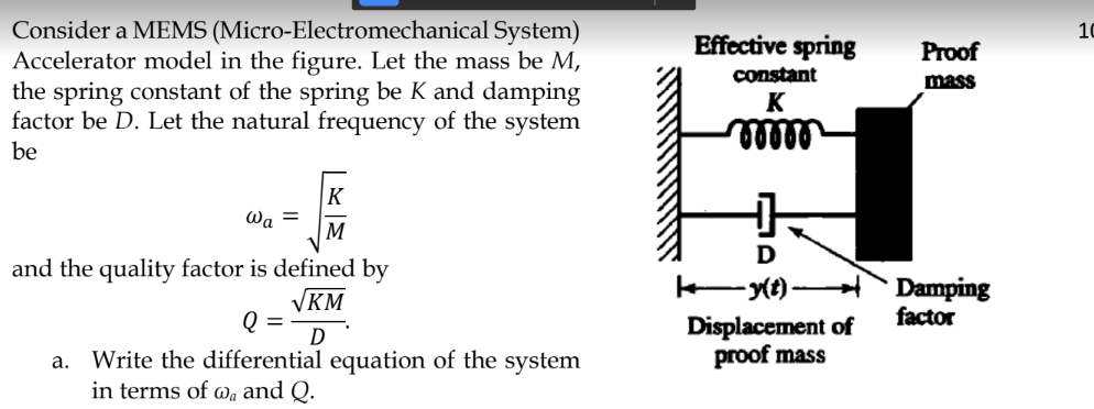 Solved Consider a MEMS (Micro-Electromechanical System) | Chegg.com Solved Consider a MEMS (Micro-Electromechanical System) | Chegg.com