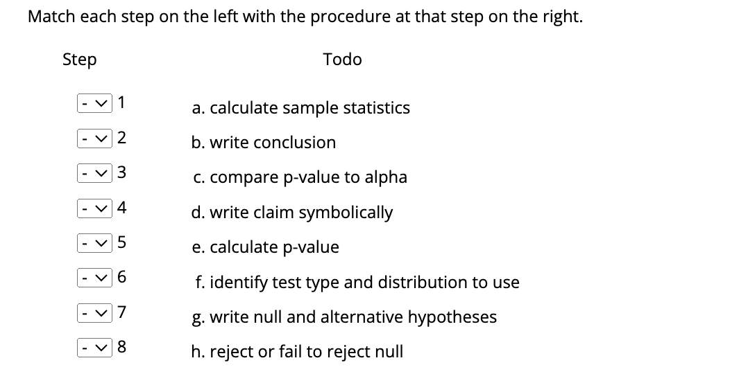 Solved Match each step on the left with the procedure at | Chegg.com Solved Match each step on the left with the procedure at | Chegg.com