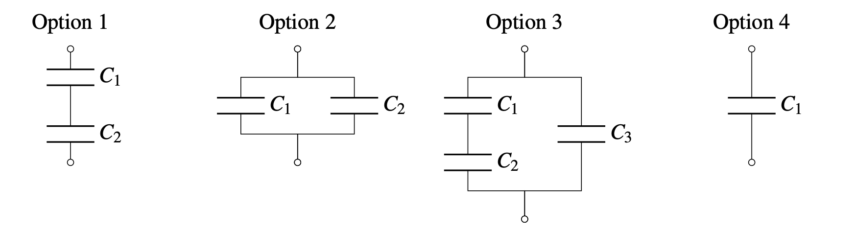 Solved Option 1 Option 2 Option 3 Option 4 IIIIC1(b) A | Chegg.com