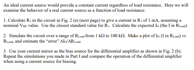 An ideal current source would provide a constant | Chegg.com