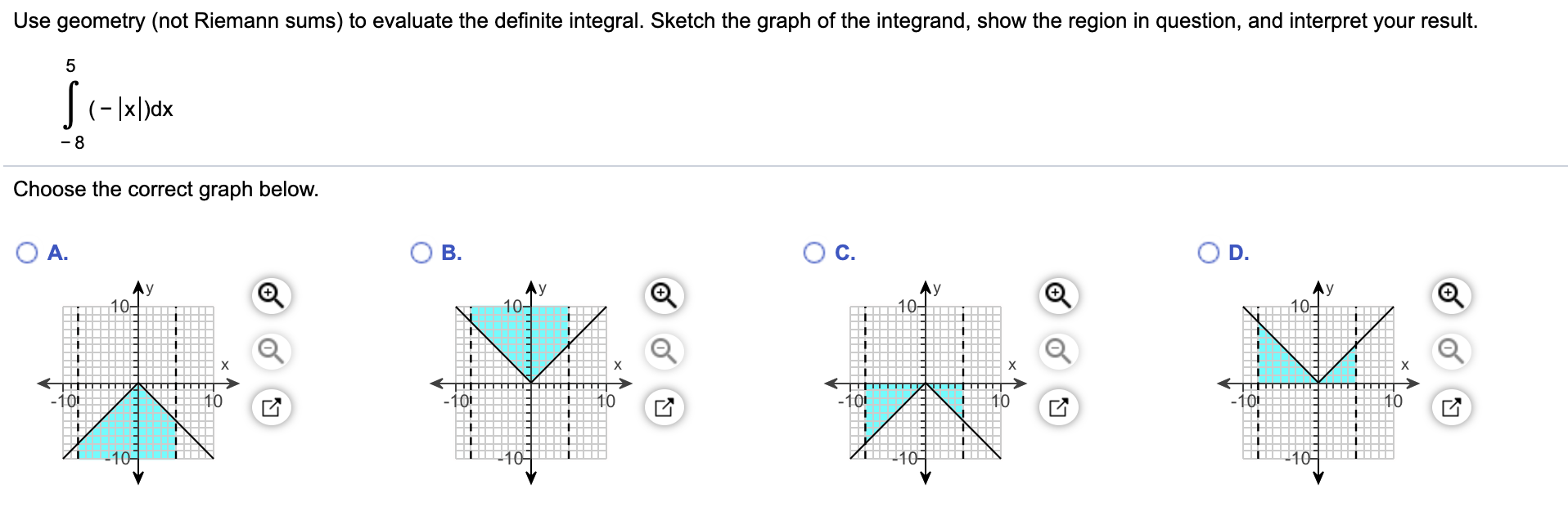 Solved Use geometry (not Riemann sums) to evaluate the | Chegg.com