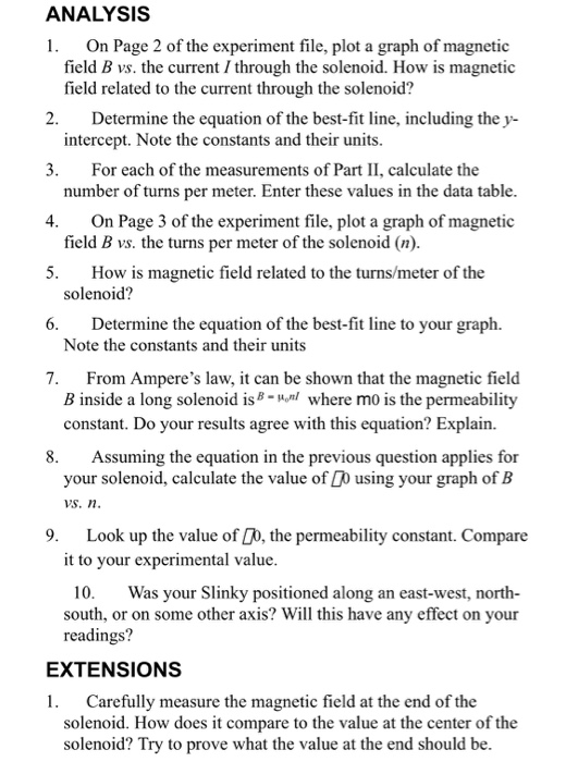 Solved ANALYSIS On Page 2 of the experiment file, plot a | Chegg.com