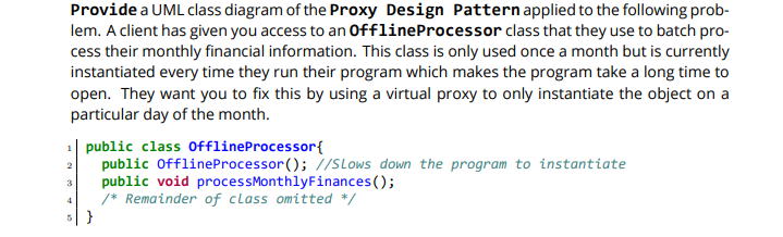 Provide a UML class diagram of the Proxy Design | Chegg.com