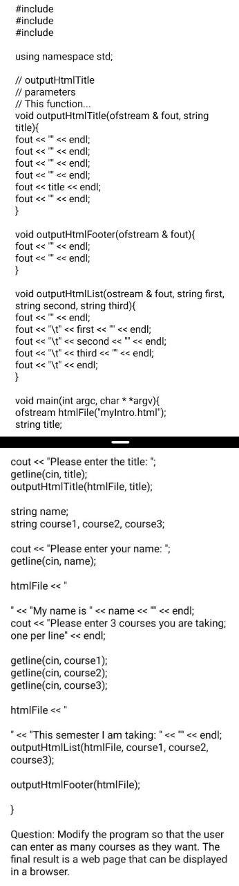 Solved #include #include #include using namespace std; // | Chegg.com