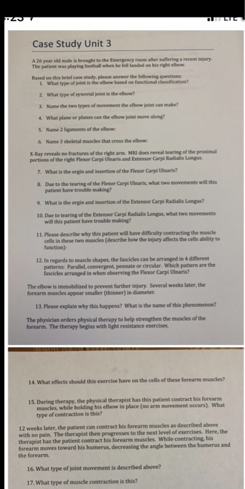 Solved Case Study Unit 3 A 26 year old male is brought to | Chegg.com