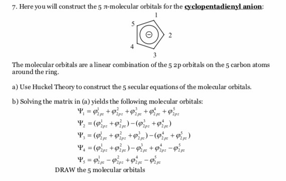 Cyclopentadiene Orbitals