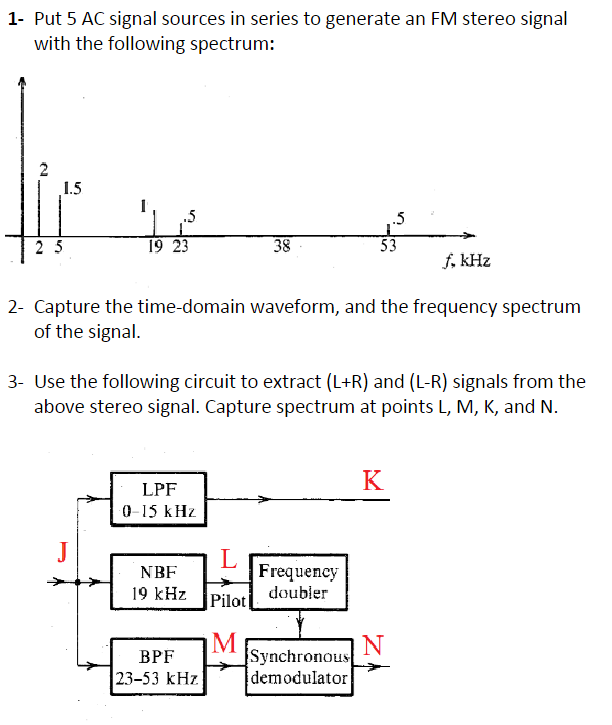 Solved 1- Put 5 AC signal sources in series to generate an | Chegg.com