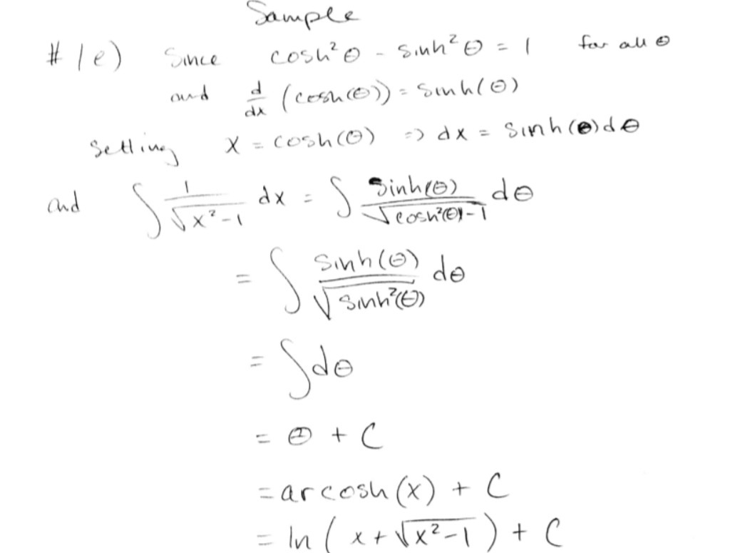 Solved (Optional) Inverses of the hyperbolic trig functions | Chegg.com