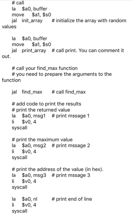 Solved This code is done in MARS and its from - computer | Chegg.com