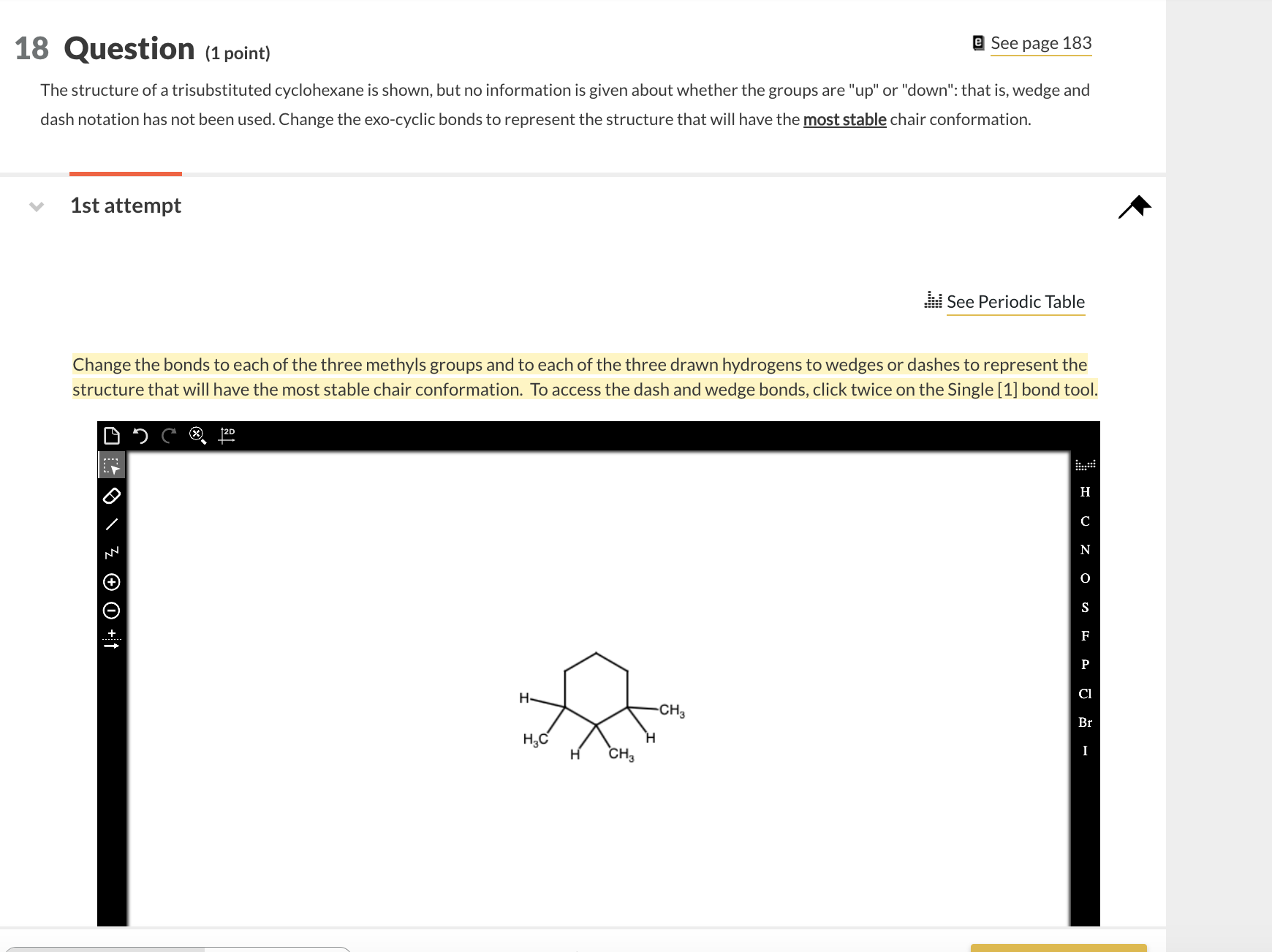 Solved 18 Question (1 point) 르 See page 183 The structure of | Chegg.com