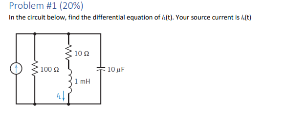 Solved In the circuit below, find the differential equation | Chegg.com