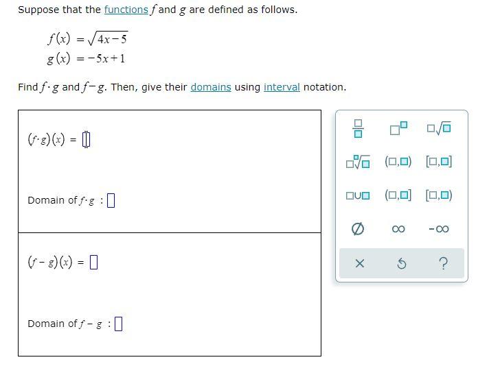 Solved Suppose that the functions fand g are defined as | Chegg.com