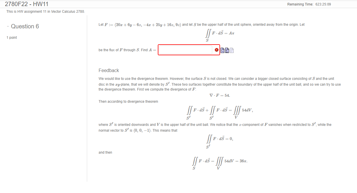 Solved Let F:= 20x+6y−6z,−4x+25y+16z,9z and let S be the | Chegg.com