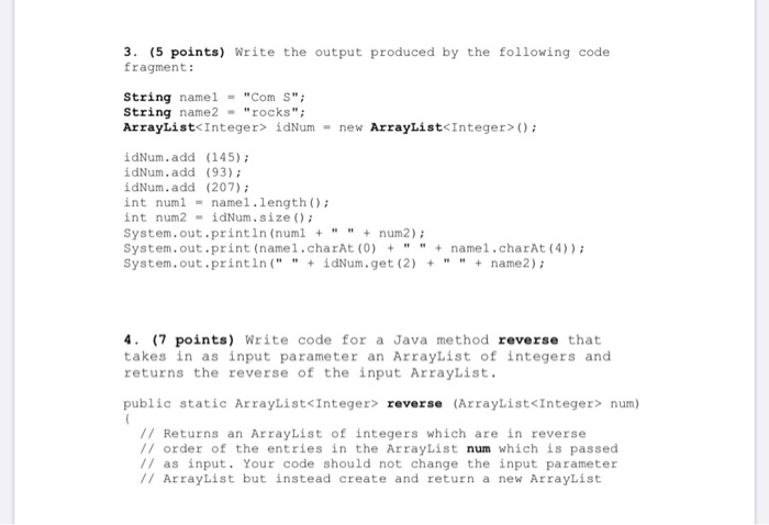 Solved Instructions: Indicate spaces in output where you | Chegg.com
