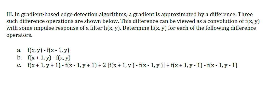 Iii In Gradient Based Edge Detection Algorithms A 