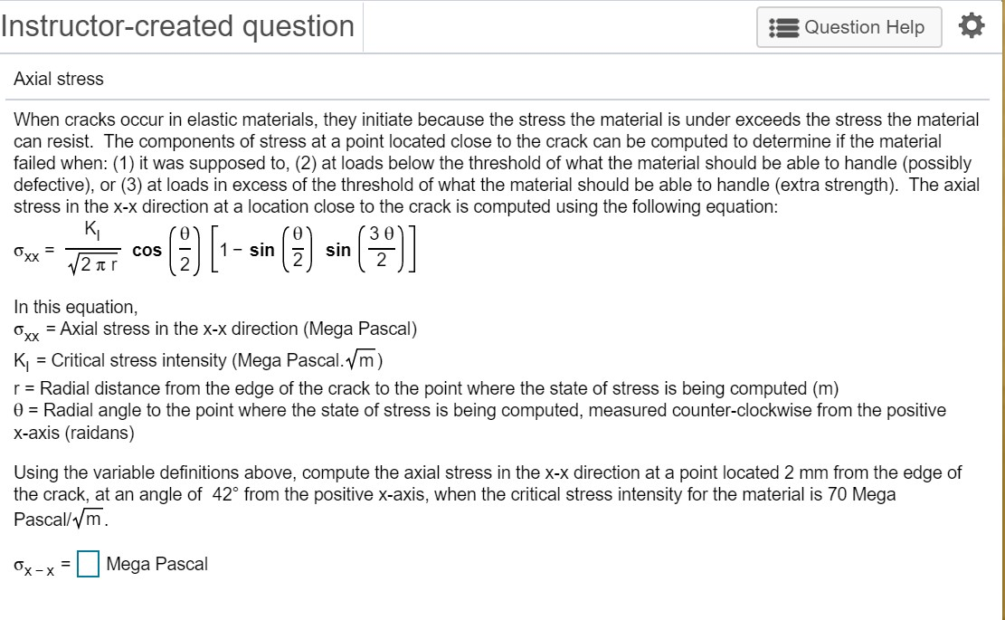 Solved Instructor-created question Question Help • Axial | Chegg.com