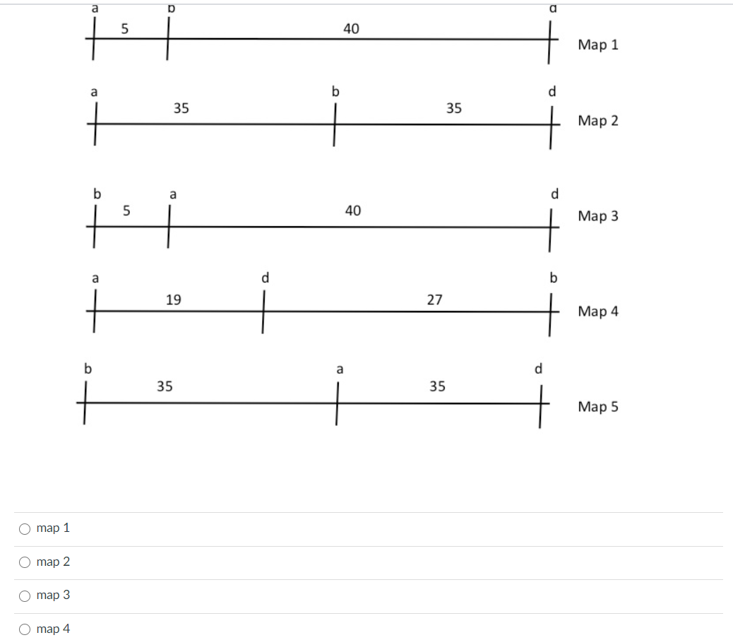 Solved Select the correct map given the following data from | Chegg.com
