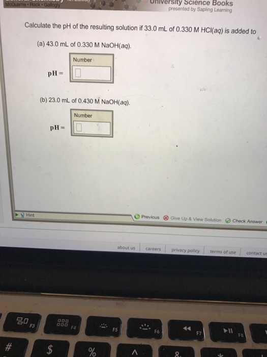 Solved Calculate the pH of the resulting solution if 33.0 mL | Chegg.com