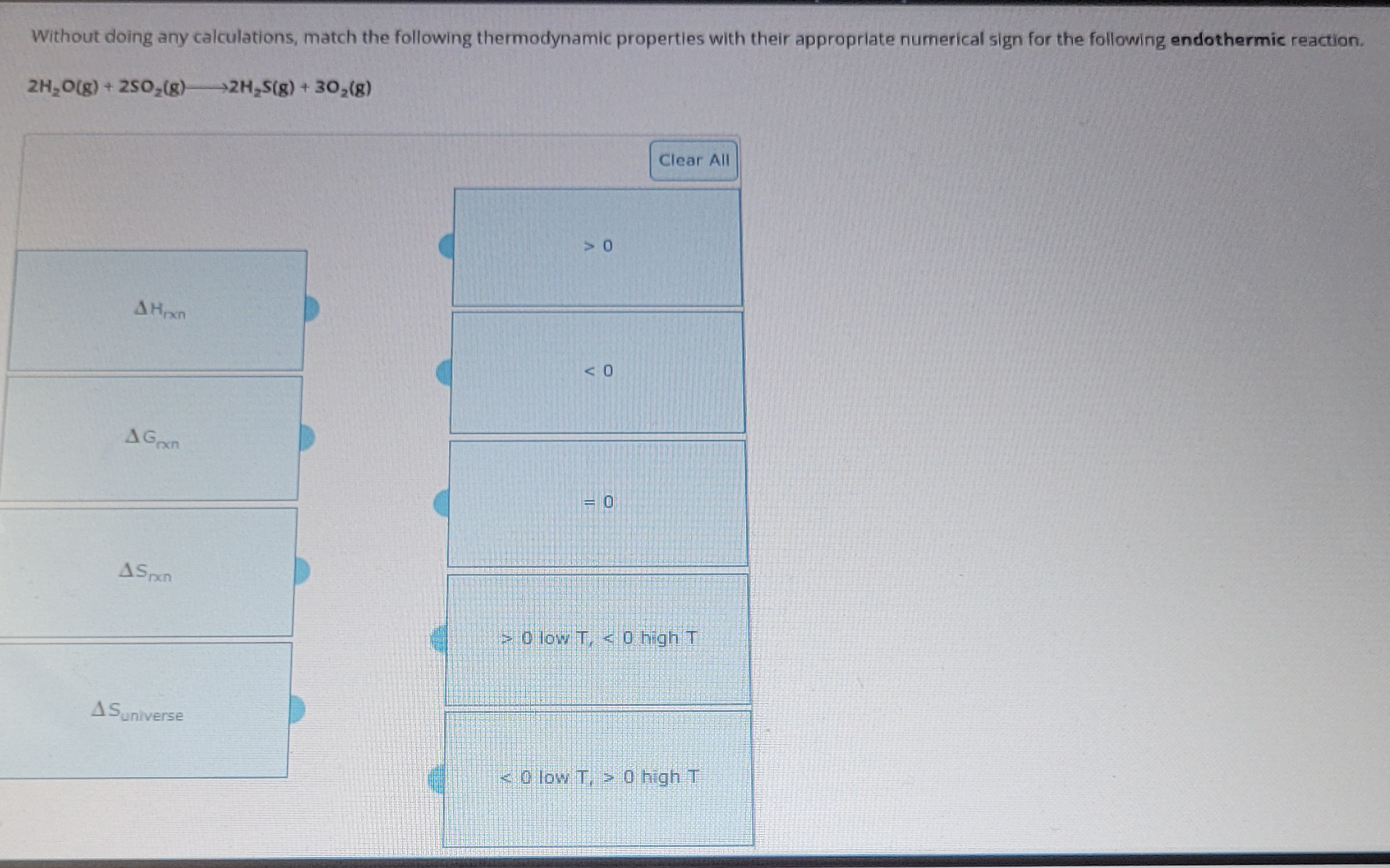 Solved Without doing any calculations, match the following | Chegg.com