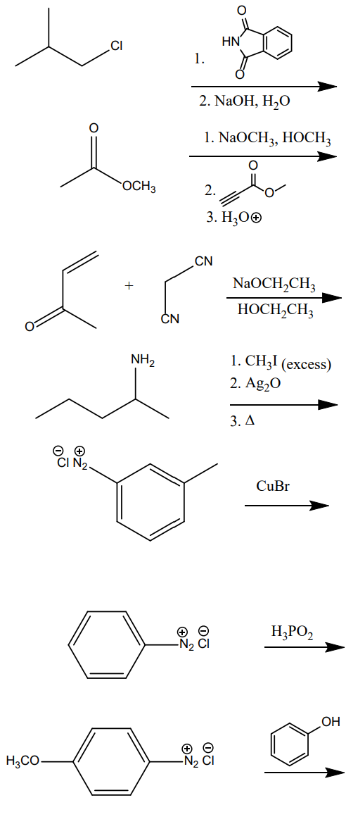 Solved HNÍ 1. 2. NaOH, H2O 1. NaOCH3, HOCHZ i O OCH3 2. 3. | Chegg.com